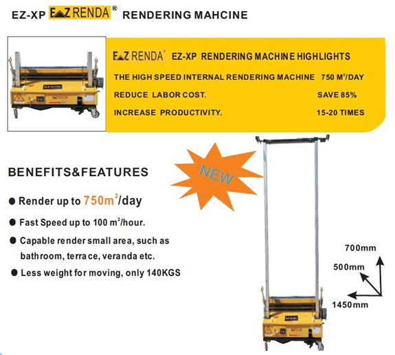 700mm Width Full Auto Rendering Machine 4mm - 30mm Render Thickness