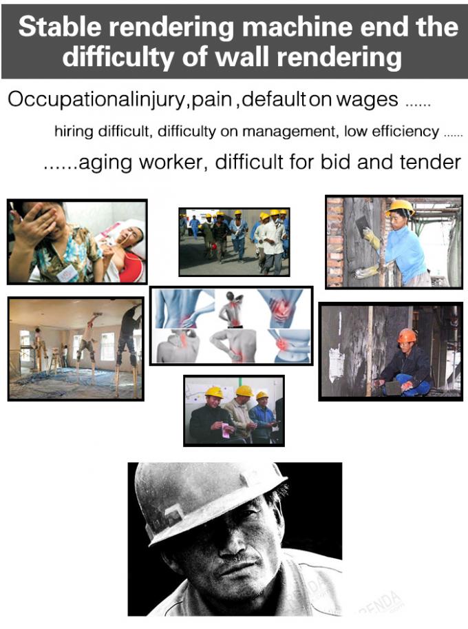 Auto Ez Renda Rendering Machine Cement Render Plastering Clay Wall