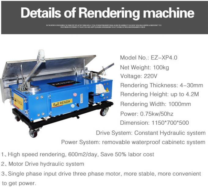 Auto Rendering Machine Cement Plastering Machine Render House Brickwork
