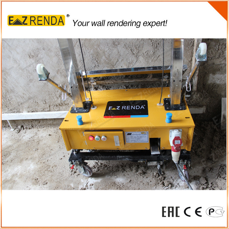 Steel Chain Wall Render Products Mechanical Plastering Machine Yellow ...